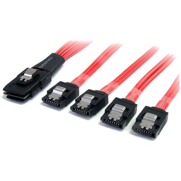 【商品名】　StarTech.com SAS SFF-8087(miniSAS)-4x ラッチ付きSATAケーブル 50cm SAS8087S450 【商品説明】　・1x SFF-8087コネクタ・4xラッチ付きSATAコネクタ・マルチレー...