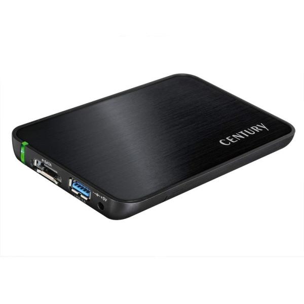 【商品名】　センチュリー シンプルBOX2.5 USB3.0+eSATA SATA6G CSS25EU3BK6G 【商品説明】　・2.5"SATA HDD/SSD対応HDDケース。USB3.0、eSATA接続搭載。UASPモード対応。 【サ...