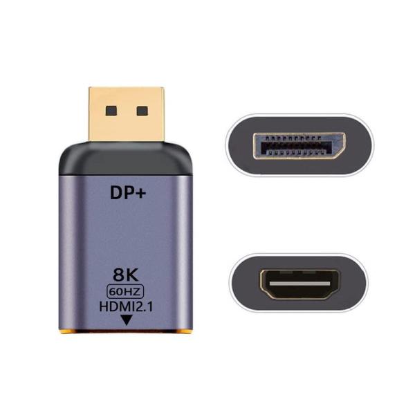 【商品名】　cablecc DisplayPort 1.4 ソース - HDMI 2.0 ディスプレイ 8K 60hz UHD 4K DP - HDMI 【商品説明】　・DP x HDMIアダプターは8K@60Hz、4K@60Hzをサポート...