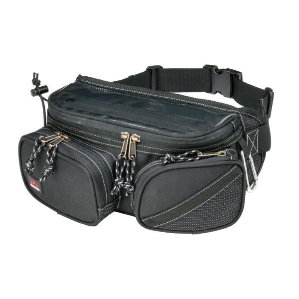 【商品名】　南海部品 ナンカイ バイク用 ライディングモード ウエストバッグ ブラック/2.6リットル スマホ用クリアトップ BA508A 【商品説明】　・・サイズ:H130×W250×D120mm・容量:2.6リットル・表地:ポリエステル...