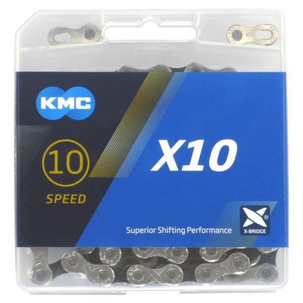 【商品名】　KMC X10 チェーン 10速/10S/10スピード用 116Links 並行輸入品 【商品説明】　・10速/10S/10スピード/10speed 用・ミッシングリンク付属・リンク数： 116Links　サイズ： 1/2"x1...