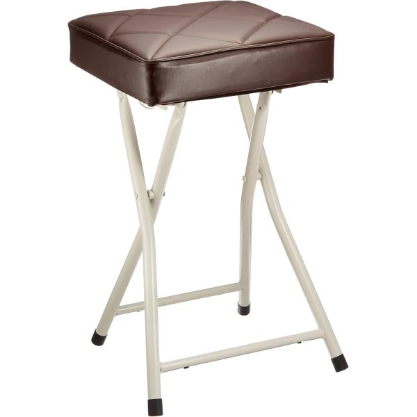 【商品名】　山善(YAMAZEN) 折りたたみチェア(背もたれなし) ブラウン YZX-6(BR) 【商品説明】　・原産国:中国・折りたたみ時:幅13×奥行33×高さ70cm・本体サイズ:幅33×奥行32×高さ52cm・材質:フレーム=スチ...