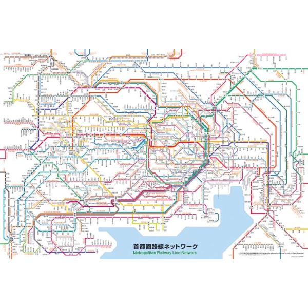 【発売日：2023年03月10日】商品名：首都圏路線ネットワークサイズ：49×72cm品　番：BEV-1000-019ピース数：1000メーカー：ビバリー補　足：【ジグソーパズル】【その他】【路線図】【1000-2000】【202303】【...