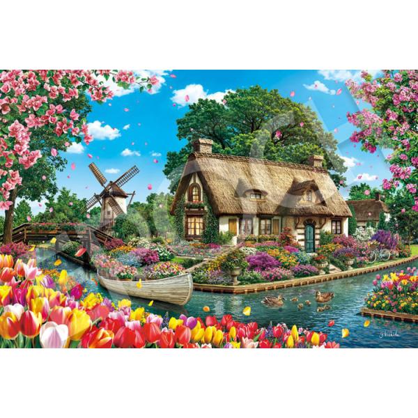 【発売日：2025年10月10日】商品名：花咲く運河の村サイズ：50×75cm品　番：EPO-22-604sピース数：2016メーカー：エポック社補　足：【ジグソーパズル】【イラスト】【キシダヨシマサ】【パズルの超達人】【スモールピース系】...