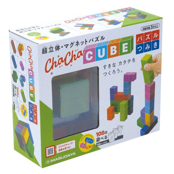 【発売日：2022年10月08日】商品名：チャチャキューブ パズルつみきサイズ：W60×H60×D60mm品　番：MSD-539-1718メーカー：マスダヤ補　足：【ジグソーパズル】【立体パズル】【その他】【対象年齢3才以上】【チャチャキュ...