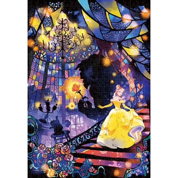 【発売日：2023年08月25日】商品名：二人のこころ…（美女と野獣）サイズ：25×36cm品　番：TEN-DSG500-638ピース数：500メーカー：テンヨー補　足：【ジグソーパズル】【ディズニー】【美女と野獣】【ステンドアート】【透明...