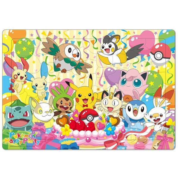 【発売日：2021年06月25日】商品名：ポケモンのハッピーパーティー!サイズ：26×37.5cm品　番：TEN-MC80-772ピース数：80メーカー：テンヨー補　足：【子供用パズル】【板パズル】【対象年齢5才以上】【チャイルドパズル】【...