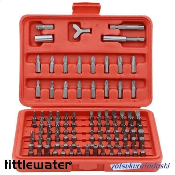 ケースに入れればポケットに入れて持ち運べる、精密ドライバーセットビットドライバー トルクスドライバーペンタローブ ヘクスローブ様々なネジ穴に対応した100点セット■セット内容8-Phillips:PH0，PH1，PH2*5，PH38-Poz...