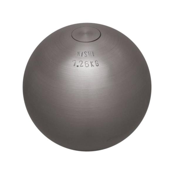 メーカー：nishi ニシスポーツ商品名：砲丸（練習用） G1150練習用の砲丸です。日本陸上競技連盟公認大会では使用できませんのでご注意ください。重さは高校男子・U20男子用を想定した重量です。仕様：●重量/7.26kg●サイズ/φ122...