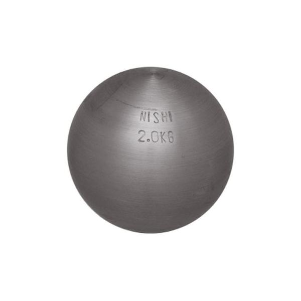 メーカー：nishi ニシスポーツ商品名：砲丸（練習用） G1159練習用の砲丸です。日本陸上競技連盟公認大会では使用できませんのでご注意ください。仕様：●重量/2.0kg●サイズ/φ80〜85mm●材質：鉄製中国製■ニシスポーツ商品は、返...