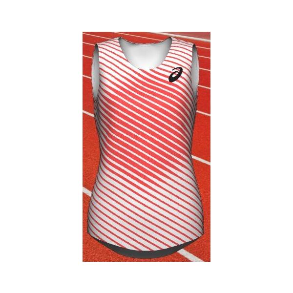 メーカー：ASICS アシックスカテゴリ：陸上・ランニング種別：ウエアシリーズ：プリントオーダーコンポ受注生産（レディス）商品名：ランニングシャツ（レディス）PA04Rレギュラーシルエット　ライトトリコットTF素材＊プリントオーダーコンポ：...