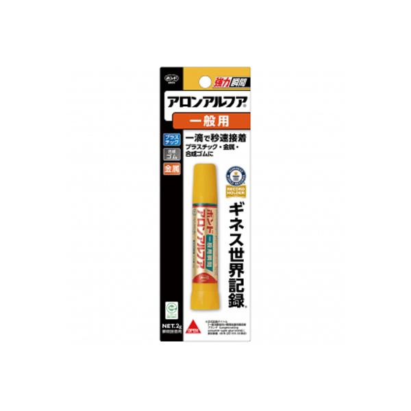 【名称】瞬間接着剤(一般用)【内容量】2.0g【本体寸法(パッケージ)】幅58.0×奥行23.0×高さ175.0mm【本体重量(パッケージ)】18.0g【環境対応】エコマーク認定商品