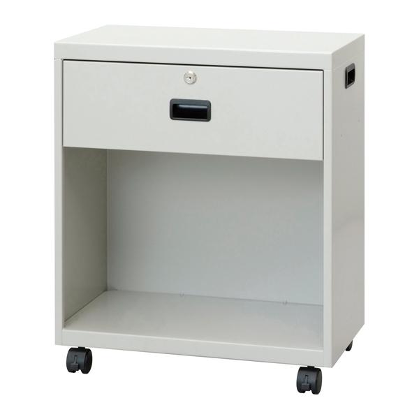 【本体色】ニューグレー【材質】本体/スチール合成樹脂焼付塗装、取手/スチロール、キャスター/ナイロン【製品寸法】幅500×奥行286×高さ600mm【引出し寸法】幅424×奥行246×高さ143mm(内寸)【収納部寸法】幅470×奥行280...