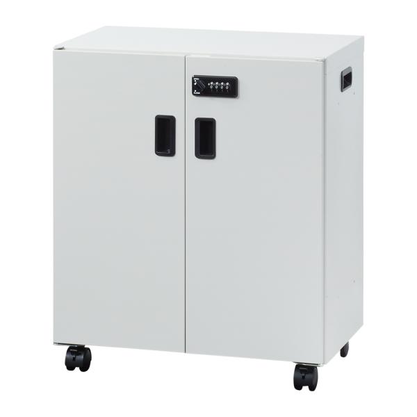 【本体色】ニューグレー【製品寸法】幅500×奥行300×高さ600ｍｍ【製品重量】8.5kg【材質】本体：スチール 粉体焼付塗装 / キャスター：ナイロン【耐荷重】15kg(棚板、底板ともに)【機能】扉(ダイヤル錠付)付、ロック式キャスター...