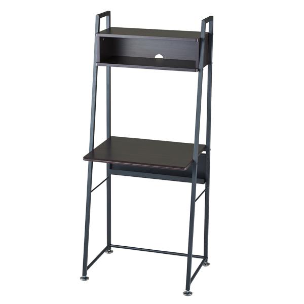 【カラー】ダーク木目【製品寸法】幅600×奥行450×高さ1410mm【製品重量】12.1kg【梱包】1個口(1455×545×90mm・14.2kg)【材質】本体フレーム、間口パネル/スチール 粉体焼付塗装　　　　天板、収納ボックス/MD...