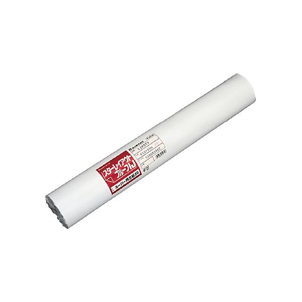 【生地種類】スーパー再生紙【生地寸法】610mm×45m【規格】A1ノビサイズ【紙管外径】約99mm【紙管内径】2インチ【基材】紙【生地厚み】115μm【坪量】85g/m2【白色度】80％【入数】1ケース(2本)