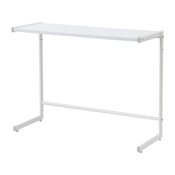 【出荷形態】ノックダウン組立式(お客様組立て)【梱包】1個口(850×350×60mm・5.5kg)【材質】棚板/木製(パーティクルボード)＋メラミン化粧板　　　　フレーム/スチール(エポキシ樹脂粉体塗装)【カラー】ホワイト【総耐荷重】10...