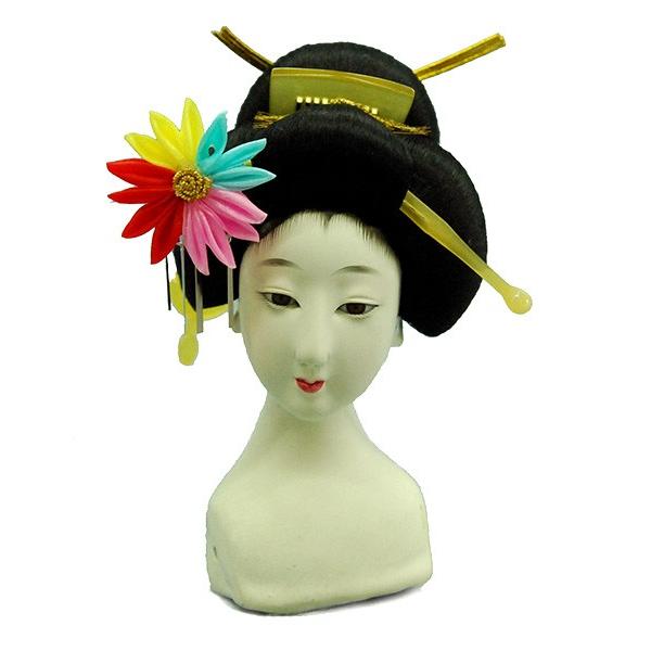 日本人形頭 顔 手芸品 部品 尺 芸者 (上) 結髪(上) (訳あり品)当商品は倉庫管理品（商品在庫品）となっております。経年の劣化等がございます。ご注文の際には、その旨ご了承ください。巾8×奥8×高さ12cm　　zt-cng103