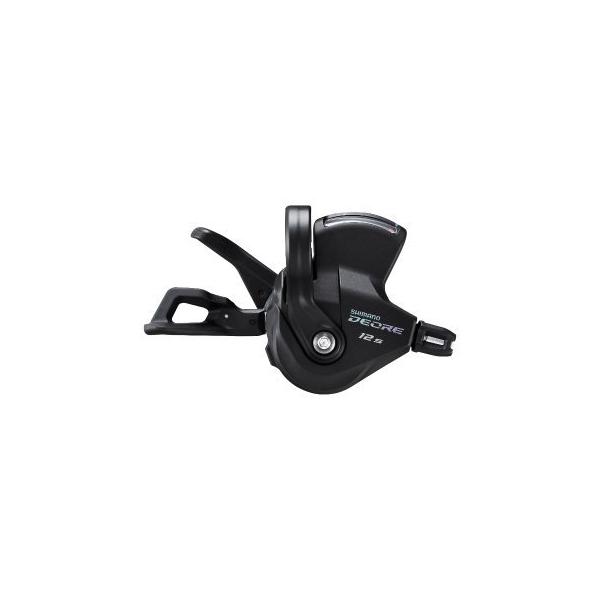 「DEORE M6100シリーズ」のラピッドファイヤーPLUS・シフトレバー ノーマルクランプタイプ・素早いレバーアクセス、軽いシフト操作。・一気に3段のギヤ変速が可能 (メインレバー)。・シフティング操作を視認できるギアポジションインジケ...