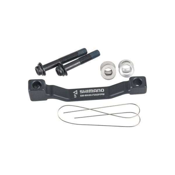 ディスクブレーキポストマウントキャリパー用マウントアダプター・軽量ハイグレードタイプ■フロント用■フォーク&amp;フレームタイプ：ポストマウント■適用ローターサイズ：203mm※シマノコード：ISMMA90F203PPM※この商品単体での...