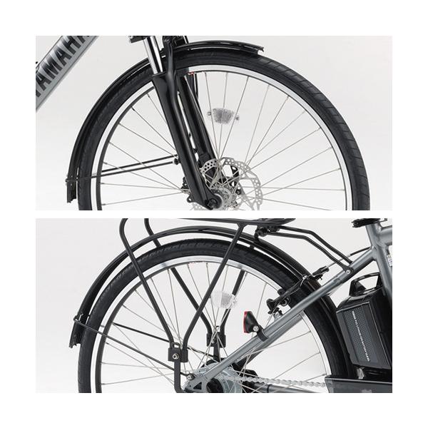 PAS Brace用フェンダー（前後セット）Q5KYSK051E47＜材質＞アルミ黒塗装＜ご注意＞※ディスクブレーキ車用※本商品にリアキャリアは含まれません。※メーカーからの取り寄せとなります。【YAMAHA】【ヤマハ】【電動自転車】【ドロ...