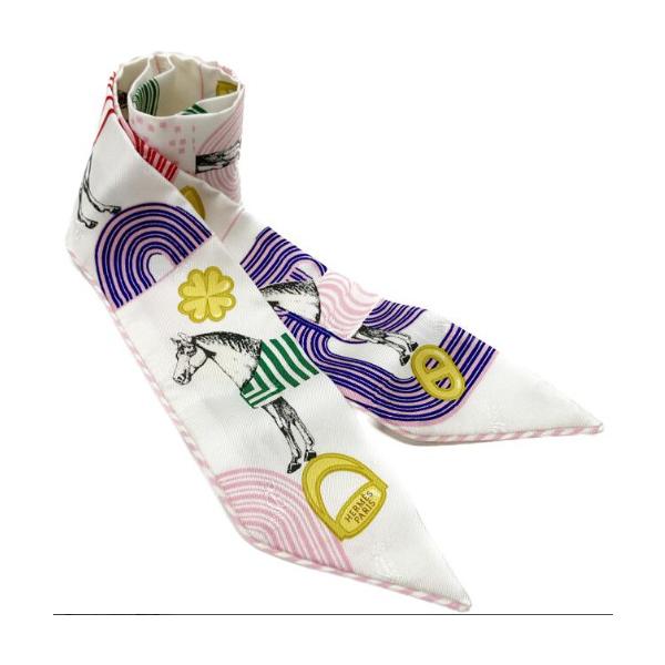 ◆商品ランクNSランク◆商品情報・カラー：ブラン×マルチカラー・素材/ライン：シルク１００％・サイズ：幅５cm　長さ８６cm◆付属品エルメス専用箱 ・紙タグ◆状態★未使用品！！プレゼントにもオススメ♪♪◆販売店舗苦楽園店◆弊社商品No200...