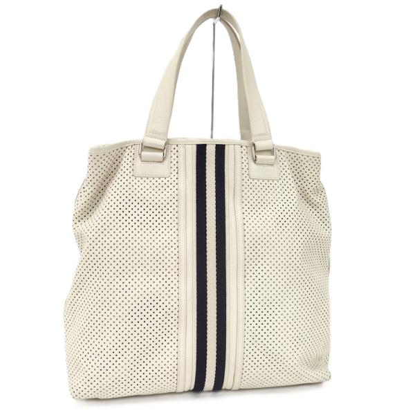 ◆商品ランク中古B◆商品情報・カラー：アイボリー・素材/ライン：レザー・サイズ：最大約 W36×H37×D15(cm)・ショルダーの長さ：最大約47(cm)※多少の誤差はご了承下さい。・内側：オープンポケット×1　　　　ファスナーポケット×...
