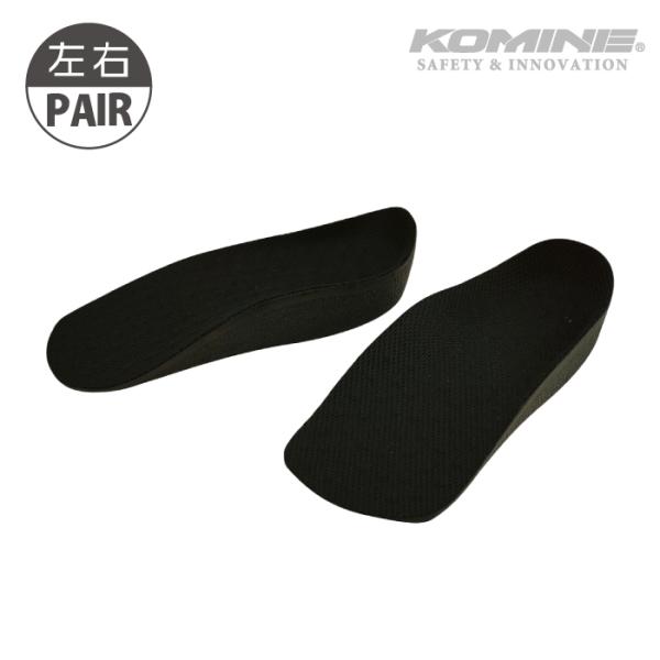 靴のかかと部分に入れて使うシークレットインソール。靴の見た目を変えることなく足着き性とクッション性を向上できます。高さは15mm。