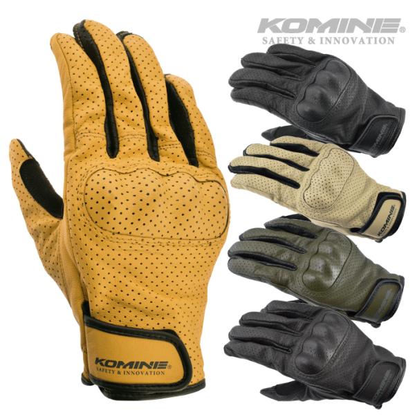 パンチングレザーを使用したプロテクトレザーグローブ。拳にはナックルプロテクターを内蔵。■サイズ：XS/S/M/L/XL/2XL/3XL※ スマホ操作機能は、画面保護フィルムの種類により反応しづらい場合がございます。