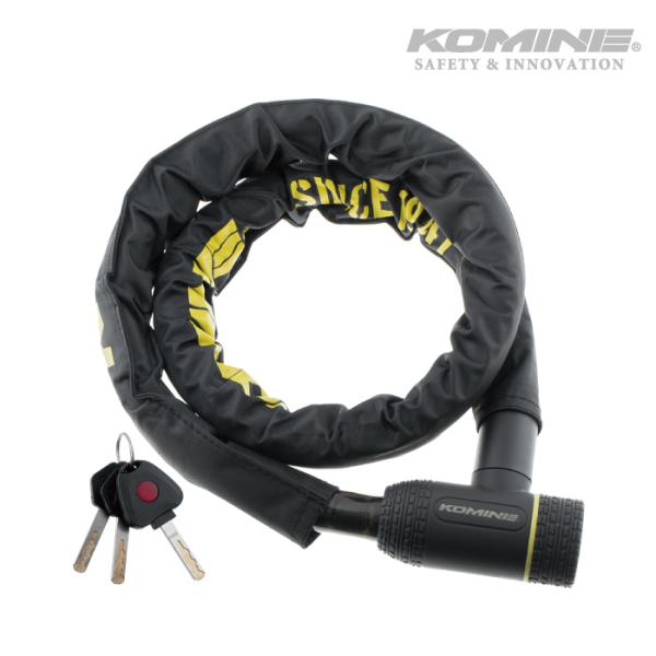 高剛性なスチールリンクロック。鍵穴にはカバーを設け、シリンダーへの砂粒やゴミの侵入を防止。■付属品：LEDライト付きキー×1,スペアキー×2