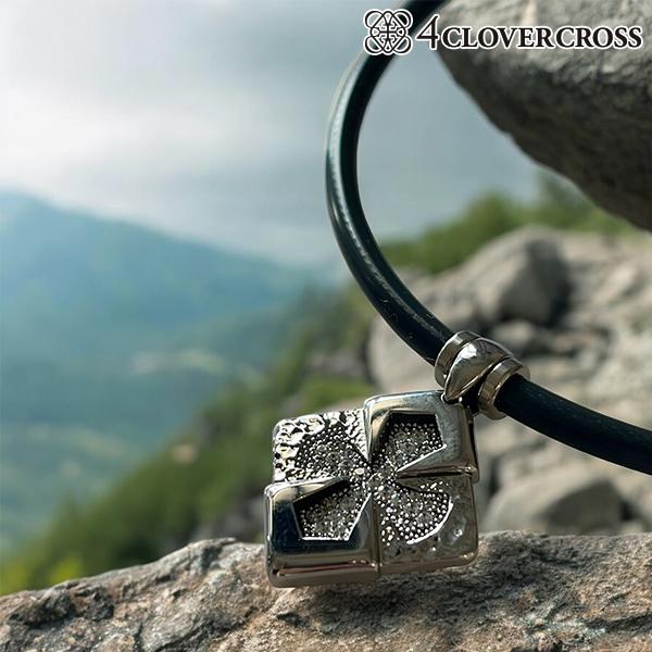 4クローバークロス スポーツネックレス CSモデル ラージサイズ 4clovercross磁気ネックレスでは効果が得られ無かった方にオススメ【自然療法・naturopathy】オリジナルの身体にやさしい希少な8種のミネラル鉱石がループ全体に...