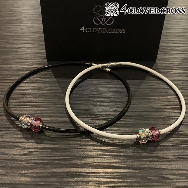 4クローバークロス ネックレス SNOブラックモデル スポーツネックレス 4clovercross 天然ミネラル鉱石 自然療法 軽量 ペンダント クリスタルモデル ゴルフ 25ET●磁気ネックレスでは効果が得られ無かった方にオススメ・自然療...