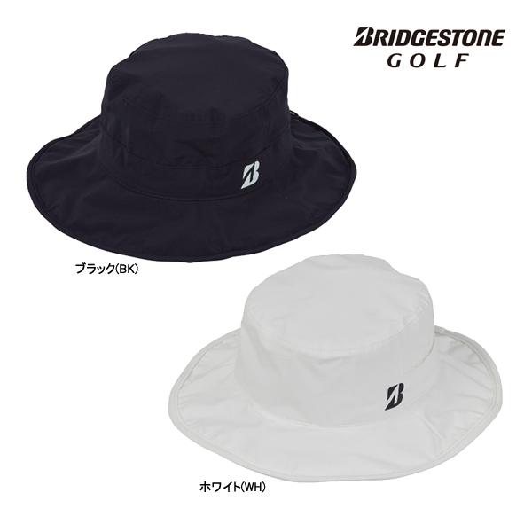 ブリヂストン ゴルフ レイン ハット 水神 CPG24T 帽子 フリー サイズ 調整機能付 撥水 ブラック ホワイト suizing BRIDGESTONE GOLF HATツバの端が折れ曲がり、様々な形に変えることができるため、アドレス時...