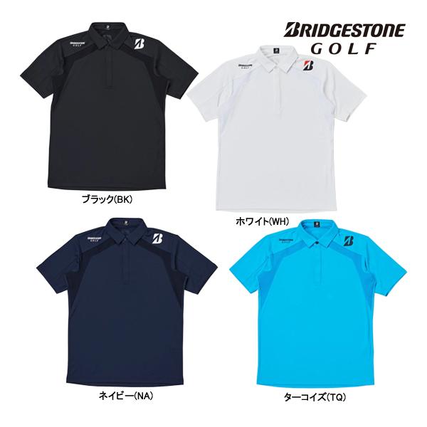 ブリヂストン ゴルフ 26年春夏ウエア 新作 メンズ 半袖シャツ IGM09A ゴルフウェア BRIDGESTONE GOLF BS ロゴ 半袖 シンプル ストレッチ UVカット縦、横の4方向に伸縮する4wayストレッチ素材の半袖シャツ。両...