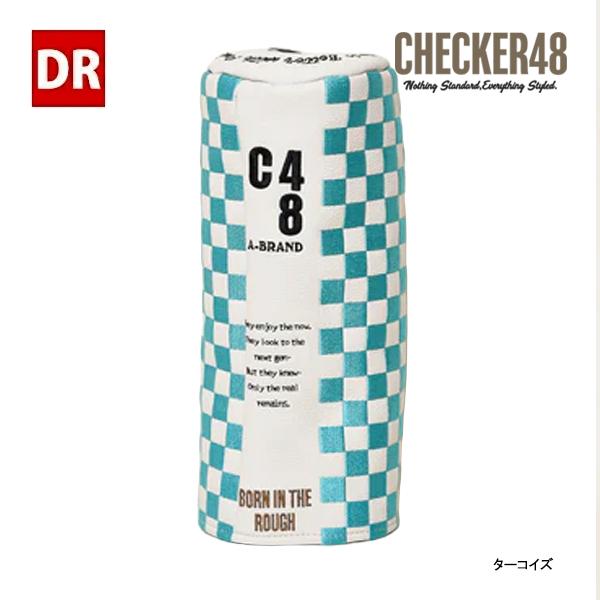 チェッカーフォーティエイト ゴルフ バレル ドライバー ヘッドカバー Checker48 GOLF BARREL DRIVER COVER HC DR ラウンド チェッカー 配色 ターコイズ 2026 春 夏 メンズ 男性用 Men's レ...