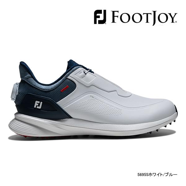 フットジョイ ゴルフシューズ 26年春夏 新作 56955 PRO SL BOA (ホワイト/ブルー) 横幅(ウィズ)W FOOTJOY プロ エスエル ボア【革新的なスパイクレスシューズが登場】デザインと構造を再設計し、前作比10％の軽量...