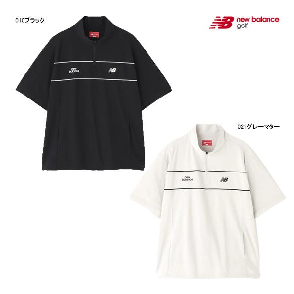 【発売日：2026年04月30日】ニューバランス ゴルフ メンズ ウェア プルオーバー 26年春夏ウエア 新作 012-6164003 スタンドジップ 半袖 new balance GOLF NB ストレッチ 吸汗速乾 2026 春 夏 ス...