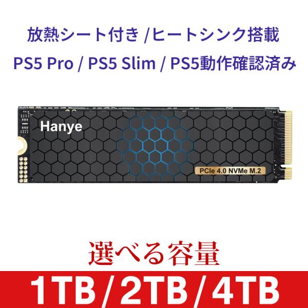 *全容量共通仕様インターフェイス：M.2 NVMe/PCIe Gen4x4フォームファクター: M.2 Type 2280動作環境：動作温度範囲：0〜70℃、保存温度範囲：-40〜85℃、動作電圧= 3.3V ±5%ヒートシンク搭載 外形寸...