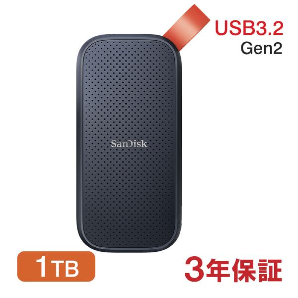 *サンディスク ポータブルSSD USB 10Gbps *容量:1 TB*インターフェース: USB 3.2 Gen 2*コネクタ:USB-C*シーケンシャル読み出しパフォーマンス:800MB/s*サイズ（LxWxH）:9.91mm x 4...