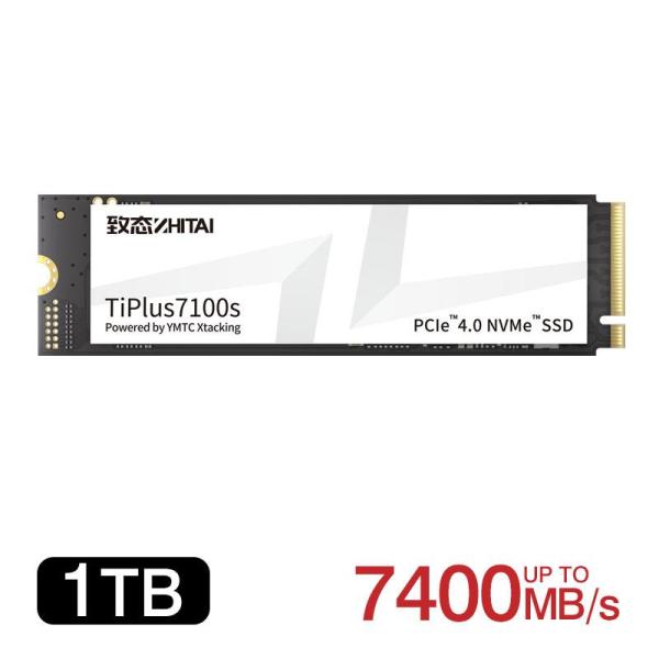 ブランド：ZHITAI 型番：TiPlus7100s 1TB フォームファクタ：M.2 2280 NAND：YMTC（長江メモリ）の次世代3D TLC インターフェイス：NVMe2.0/PCIe Gen4×4容量：1TB NVMeプロトコル...