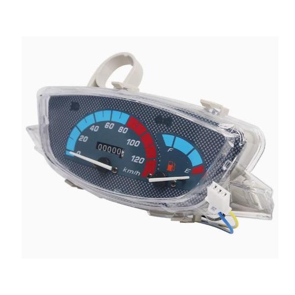 【商品】ライブディオ AF34 AF35 用のスピードメーター(120km)ユニット です。商品に小さな傷や裏面の作りに甘い部分がございますので写真をご参照ください。【特徴】純正のメーターと交換してすぐに使えるスピードメーターとなっておりま...