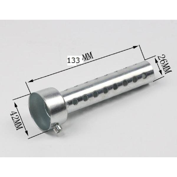 材質 スチールマフラーの消音バッフルになります。 奥側にも消音用の蓋があります。取り外しも可能ですので必要に応じて活用してください。グラスウールは付属していませんが グラスウールを巻きつけることでより高い消音効果が得られます。サイズ記載して...