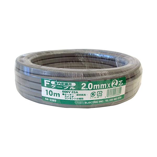 2.0mm×2芯グレー/10m/VVF2.0X2 10M・Size:10mStyle:2.0mm×2芯PatternName:単品・パッケージ個数:1・区分：２．０ｍｍ×２芯・電圧：６００Ｖ・電流：２３Ａ・長さ：１０ｍ
