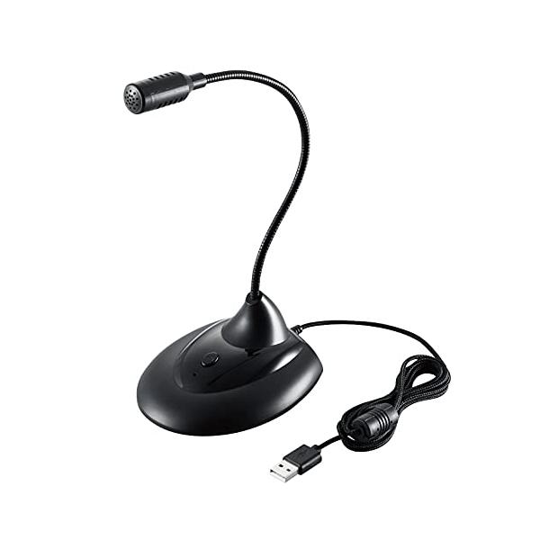 スタンドタイプ:USB接続ブラック/USB/HS-MC07UBK・Style:スタンドタイプ:USB接続・パッケージ個数:1・オンラインゲーム、ビデオ会議の音声チャットに最適。手元に置いてそのまま使えるマイクON/OFF機能付きスタンド式U...