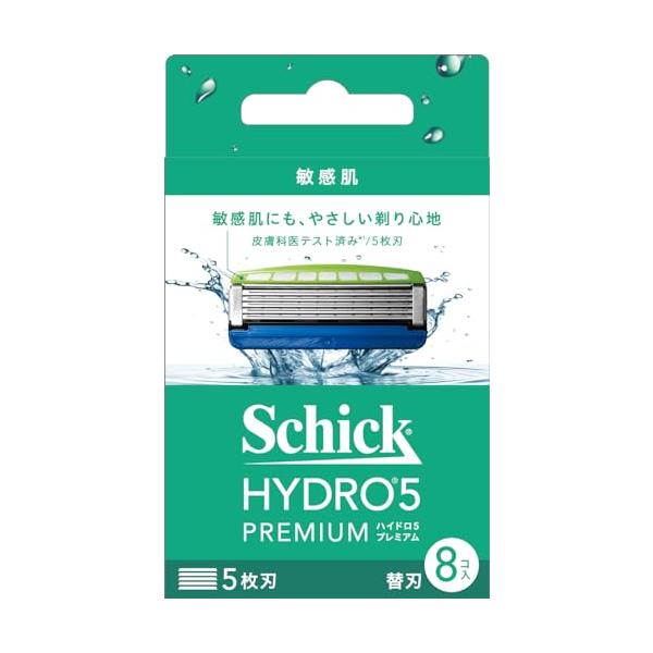 ブルー/8個 (x 1)/HPM5-8 SS・パッケージ個数:1・極めた剃り味を実現する革新技術・HYDRO・商品サイズ (高さ×奥行×幅): 36mm×70mm×117mm・ブラント名: Schick(シック)・メーカー名: Schick...
