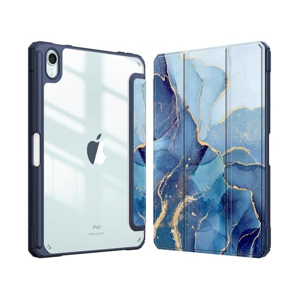 柄Xマーブルブルー/-/EPAR047US・Color:柄Xマーブルブルー・パッケージ個数:1・【対応機種】 iPad Mini 7 (第7世代) A17 Pro 2024発売 (モデル番号：A2993/A2995/A2996) / Min...