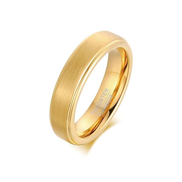?代金-幅5mm/-/-・Color:金-幅5mmRingSize:16・「優れたタングステン指輪」カット面が滑らかで角度をかえてみると輝いて見えます。加工がとても丁寧で指の付け根に触れても気になりません。 タングステンなので、キズがつきに...