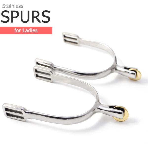 ピン先に丸いリングが付いた女性・ジュニアサイズの拍車セットです。ピンの長さは3cm、リングの直径は2cm。ステンレス製で錆びずに長持ちします。材質：ステンレス重さ：220グラム程度※拍車ベルトは付属していません。◆◆商品の発送について◆◆こ...