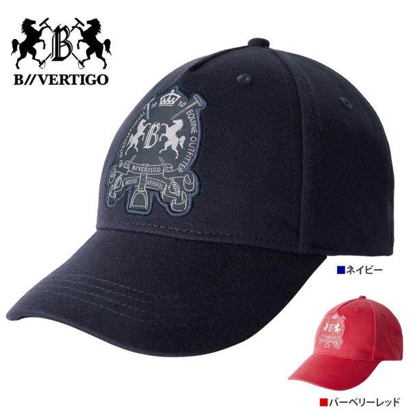 B//VERTIGOのロゴワッペンが縫いこまれたキャップです。かぶり心地の良い、柔らかなコットン製。背面のメタルロゴ、シルバーのメタルアジャスターがアクセントになっています。・サイズ：フリーサイズ・カラー：ネイビー、バーベリーレッド・素材：...