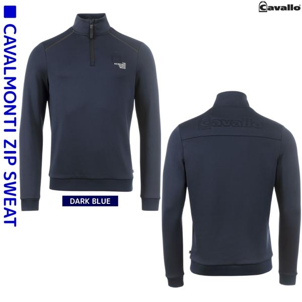 スタンドカラーとラバー加工ジップが上品な印象に。刺繍のアクセントと快適な着心地で、街でも乗馬でも活躍する高機能スウェット。■ブランドCavallo（カバロ）■対象メンズ■素材表地：ポリエステル 95% / ポリウレタン 5%裏地：コットン ...